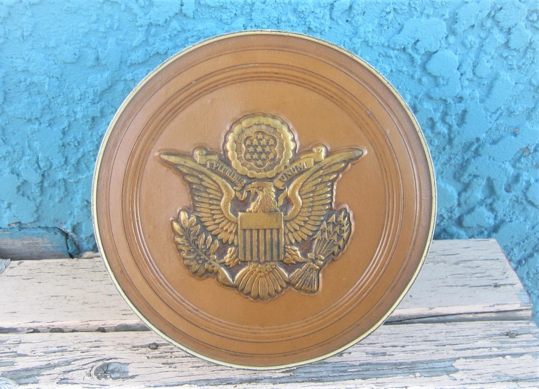 Mrs Stevens Candies Tin Presidential Seal E Pluribus Unum 40s Round ...