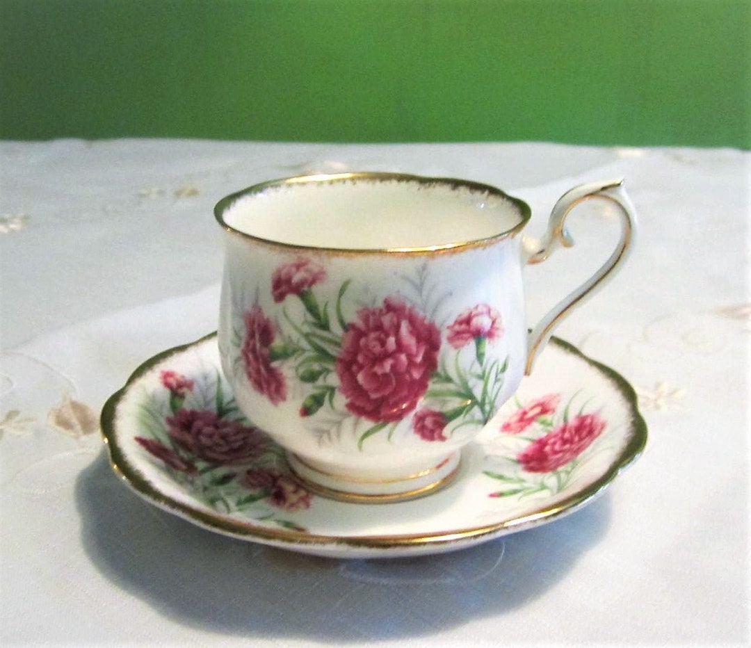 Royal Albert Carnation Tea Cup 70s Carnation Flowers Friendship Series ...