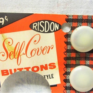 60s Button Covers Risdon Buttons on Card 23mm Buttons Self Made Vintage ...