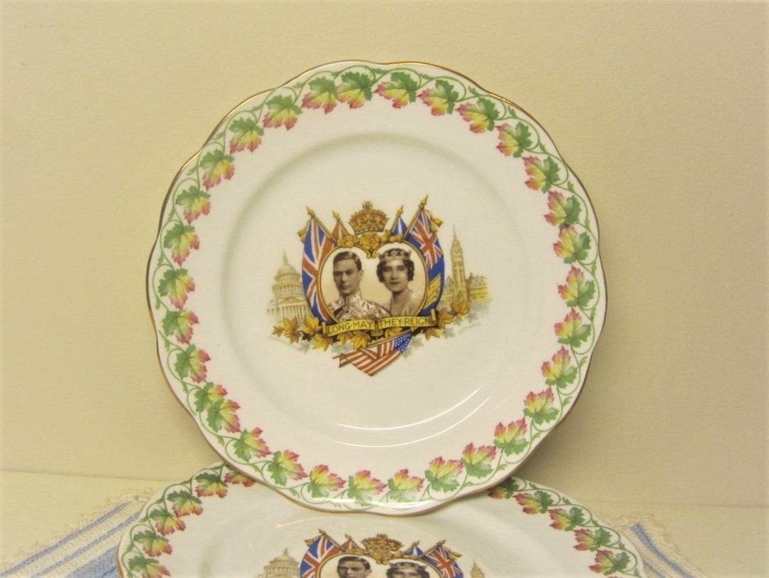 King George VI & Queen Elizabeth Plate 8 Inch Royal Albert - Etsy