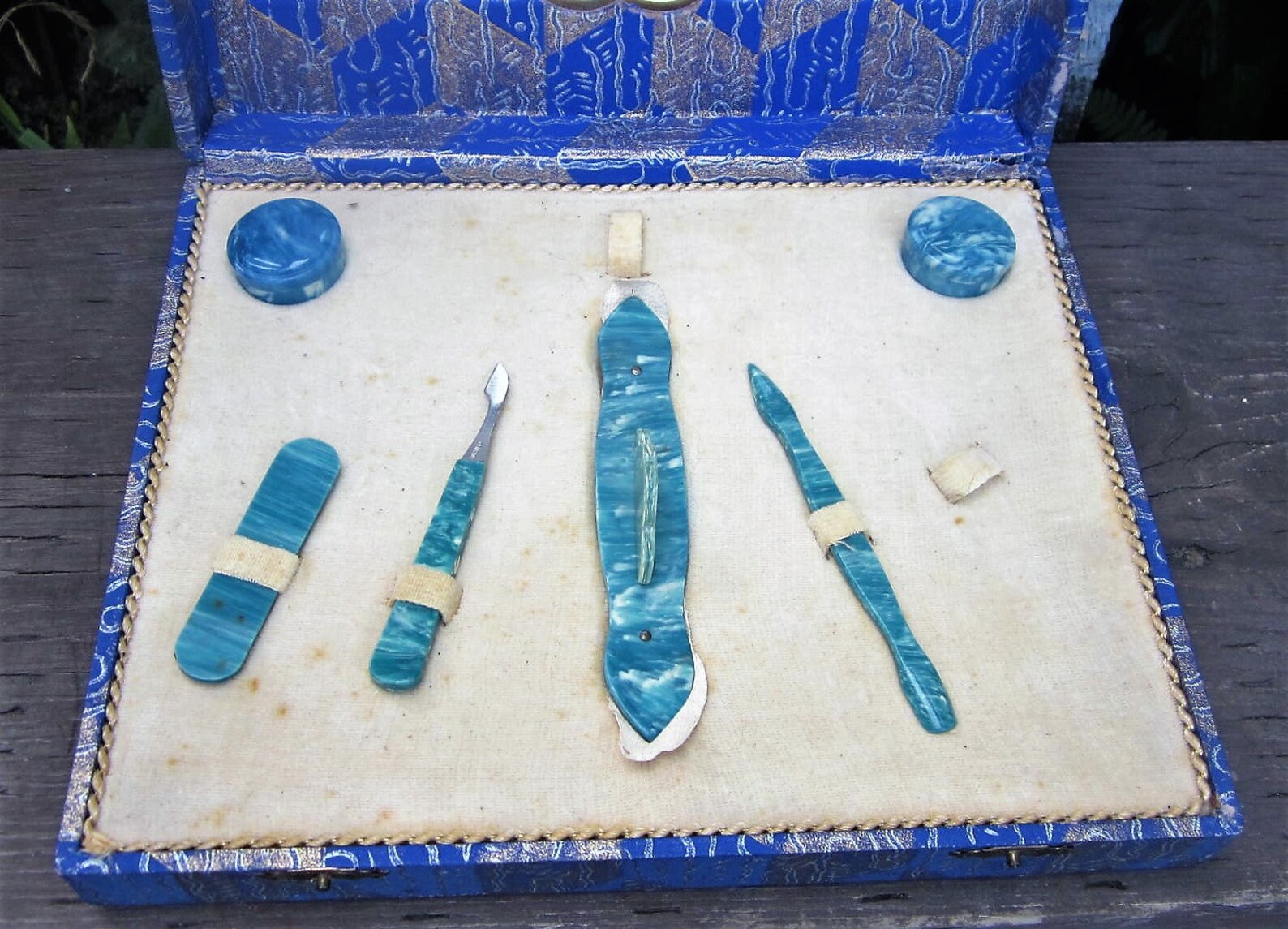 1930s Celluloid Manicure Set With Case German Manicure Set Art - Etsy