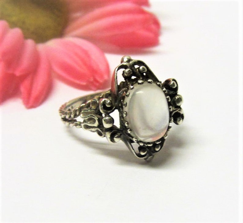 Silver Milky Quartz Ring 1980s White Quartz Gemstone Oval - Etsy Canada