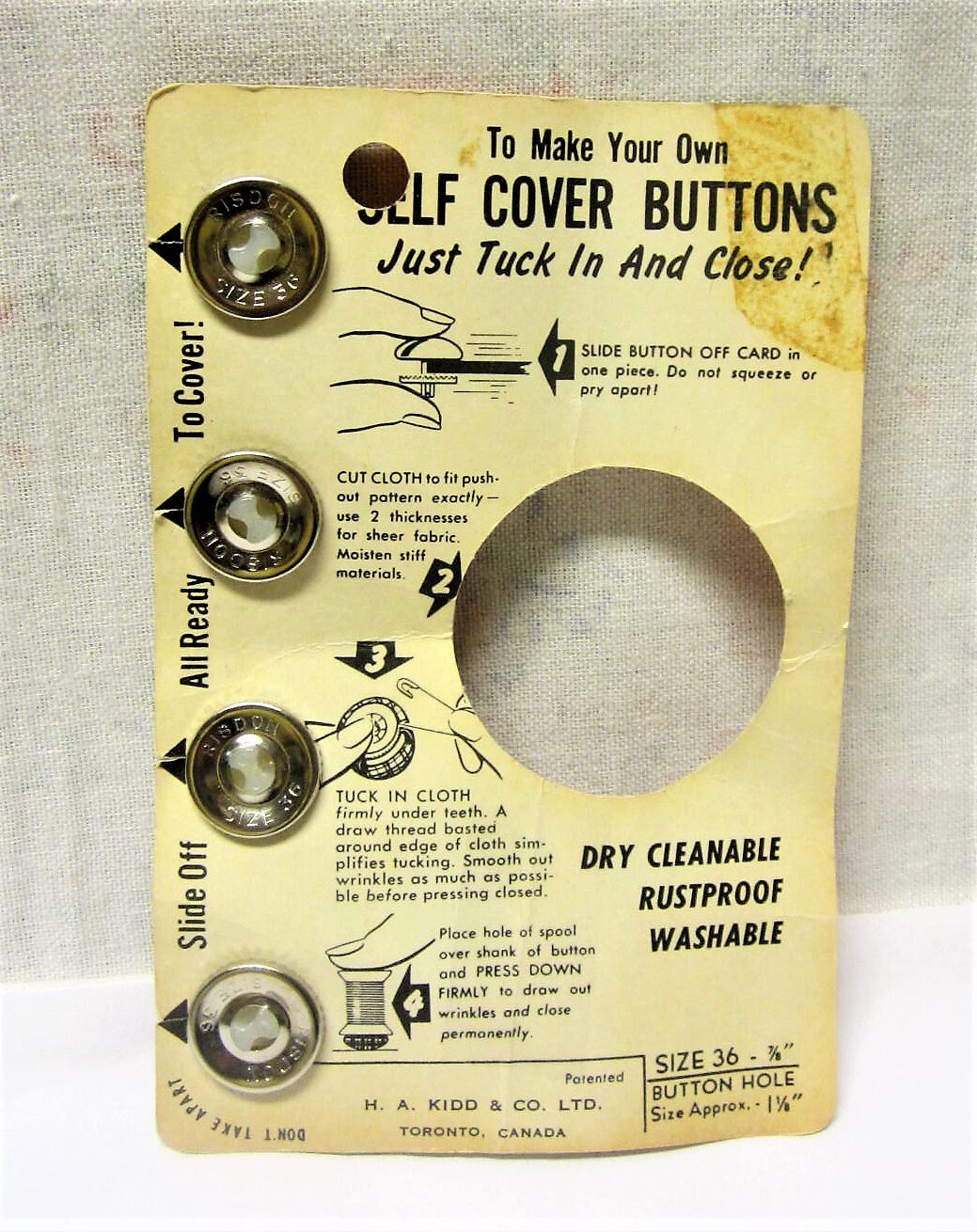 60s Button Covers Risdon Buttons on Card 23mm Buttons Self | Etsy