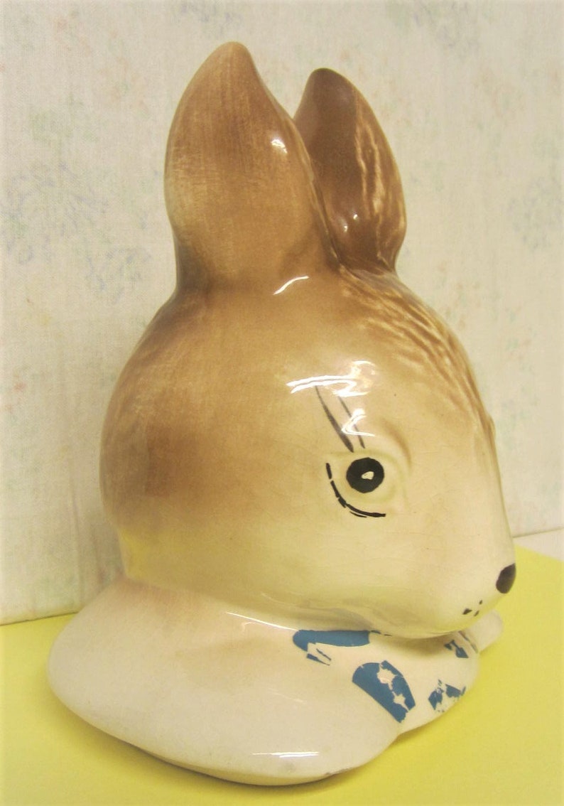 60s Ceramic Bunny Cookie Jar LID ONLY Mother Rabbit Lid | Etsy