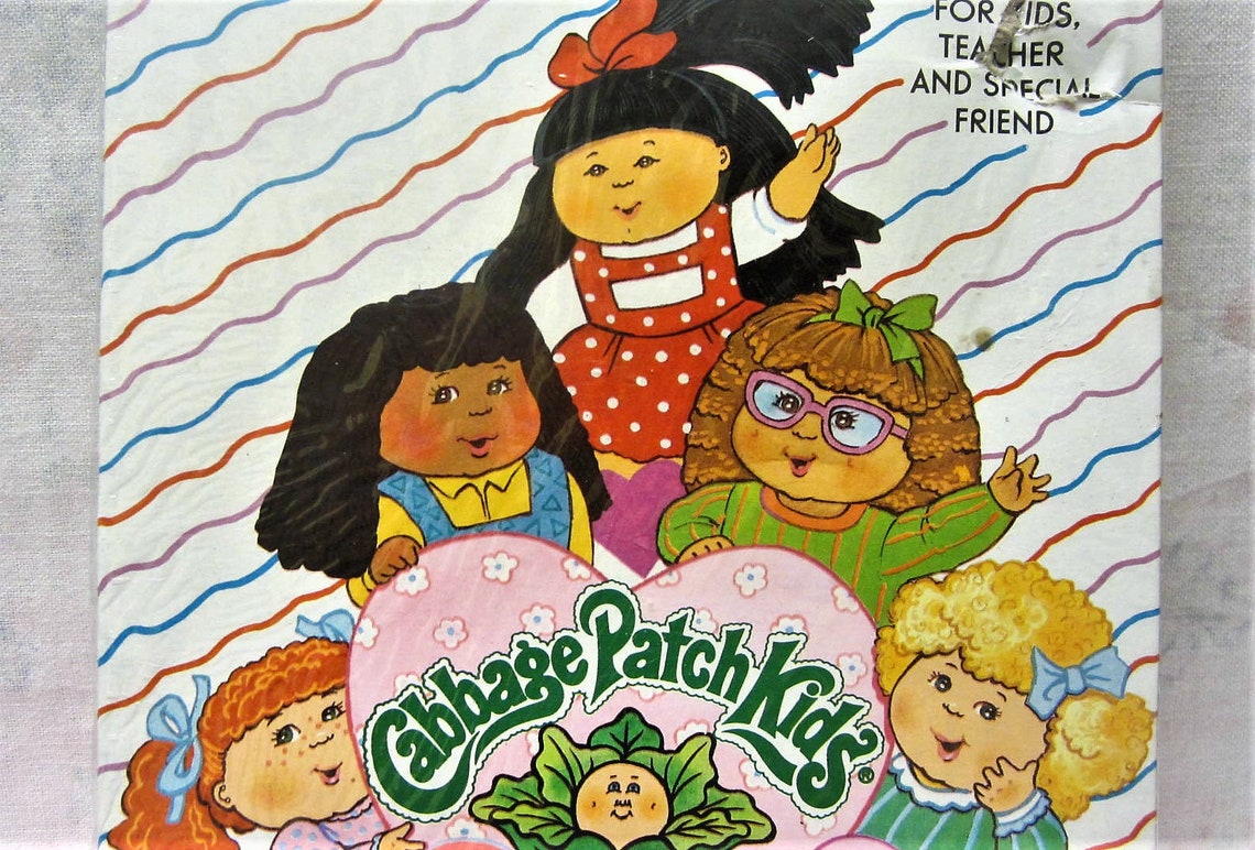 Cabbage Patch Kids Valentines Cards Sealed in Box 1992 Valentines Card ...