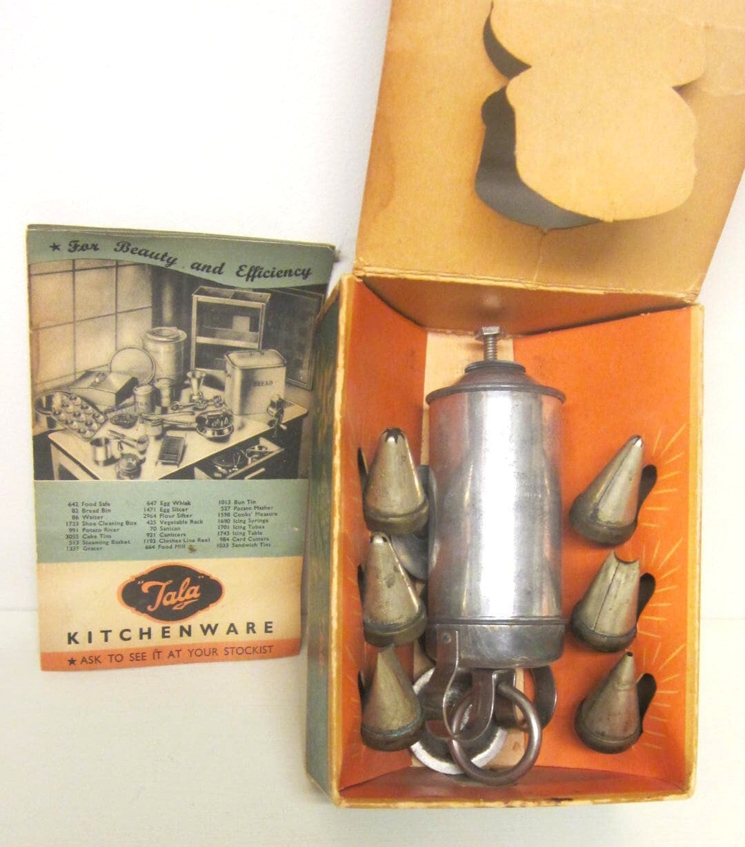 Tala Icing Set With Original Box 50s Cake Decorating Set Vintage Baking ...