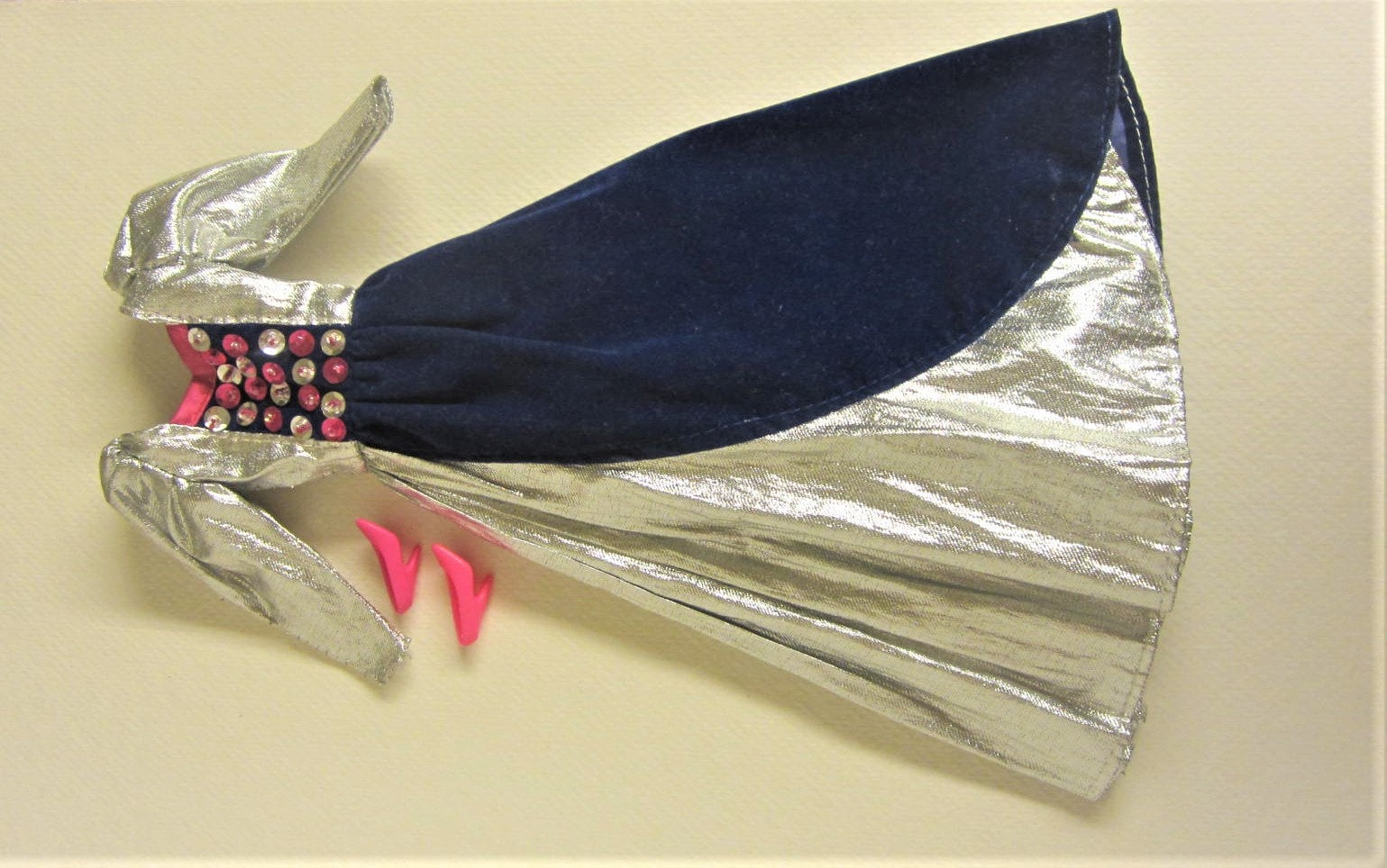 Barbie Silver Gown Vintage Barbie Metallic Dress Silver & Blue - Etsy ...