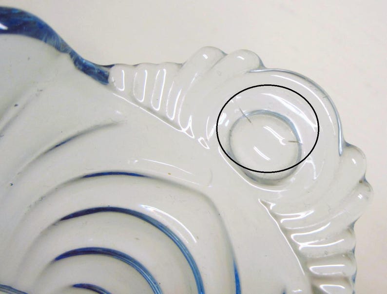 40s Cambridge Glass Relish Dish Caprice Moonlight Blue Glass Handled ...
