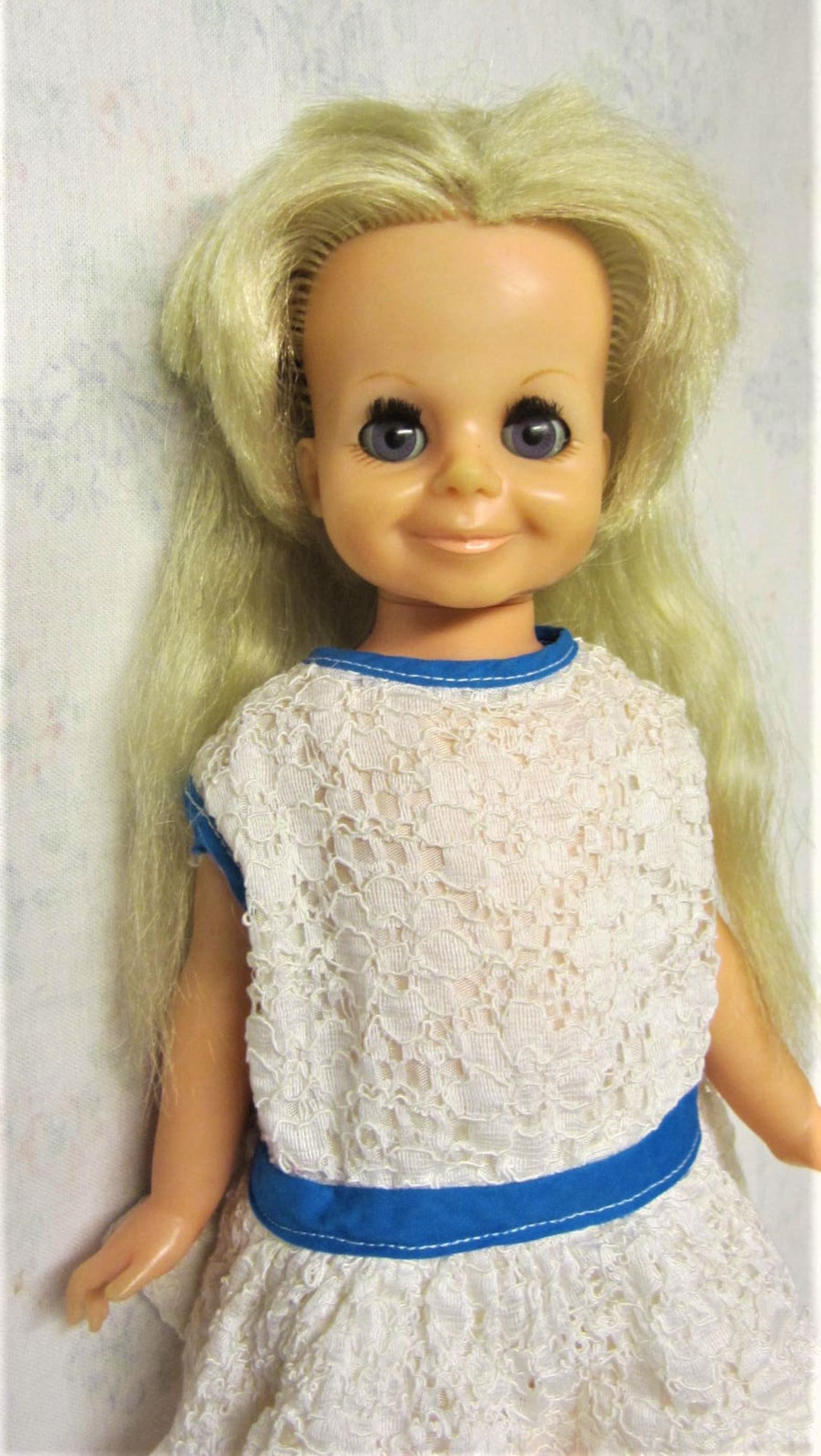 1970 Ideal Velvet Doll With Growing Hair White Lace Dress - Etsy Canada