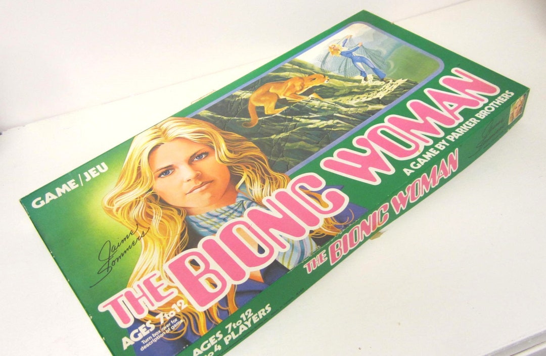 1975 Bionic Woman Board Game Parker Brothers Original Box Complete Game ...