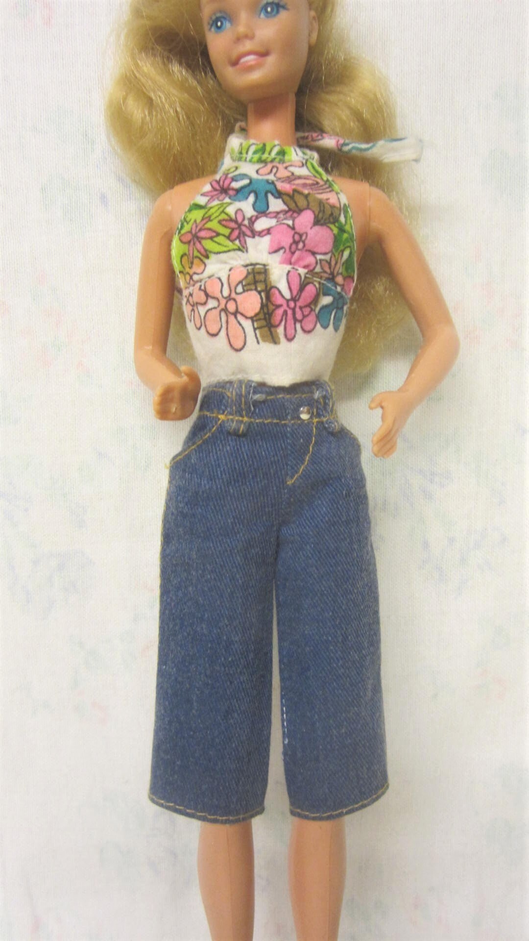 1974 Barbie Halter Top #7751 Barbie Halter & Denim Set Barbie Rockers ...