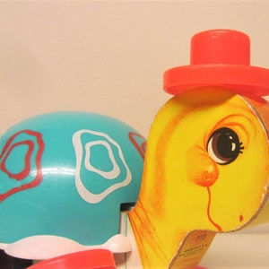 1962 Fisher Price Turtle 773 60s Pull Toy FP Tip Top Turtle Fisher ...