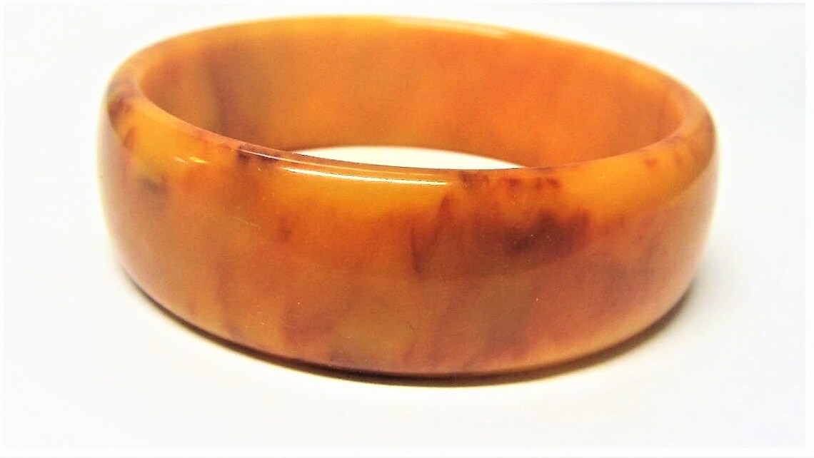 50s Orange Bakelite Bangle Swirl Orange & Red Swirl Bakelite - Etsy