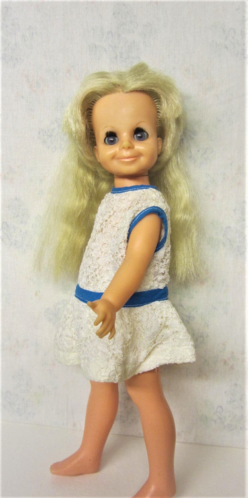 1970 Ideal Velvet Doll With Growing Hair White Lace Dress - Etsy Canada