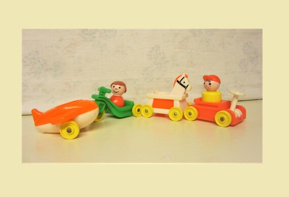 Fisher Price Little Riders 656 80s Little People Riders Set - Etsy