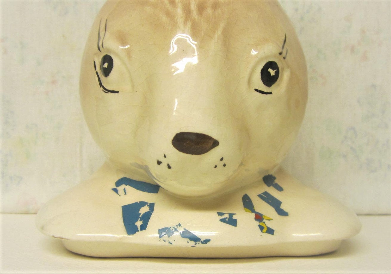 60s Ceramic Bunny Cookie Jar LID ONLY Mother Rabbit Lid - Etsy