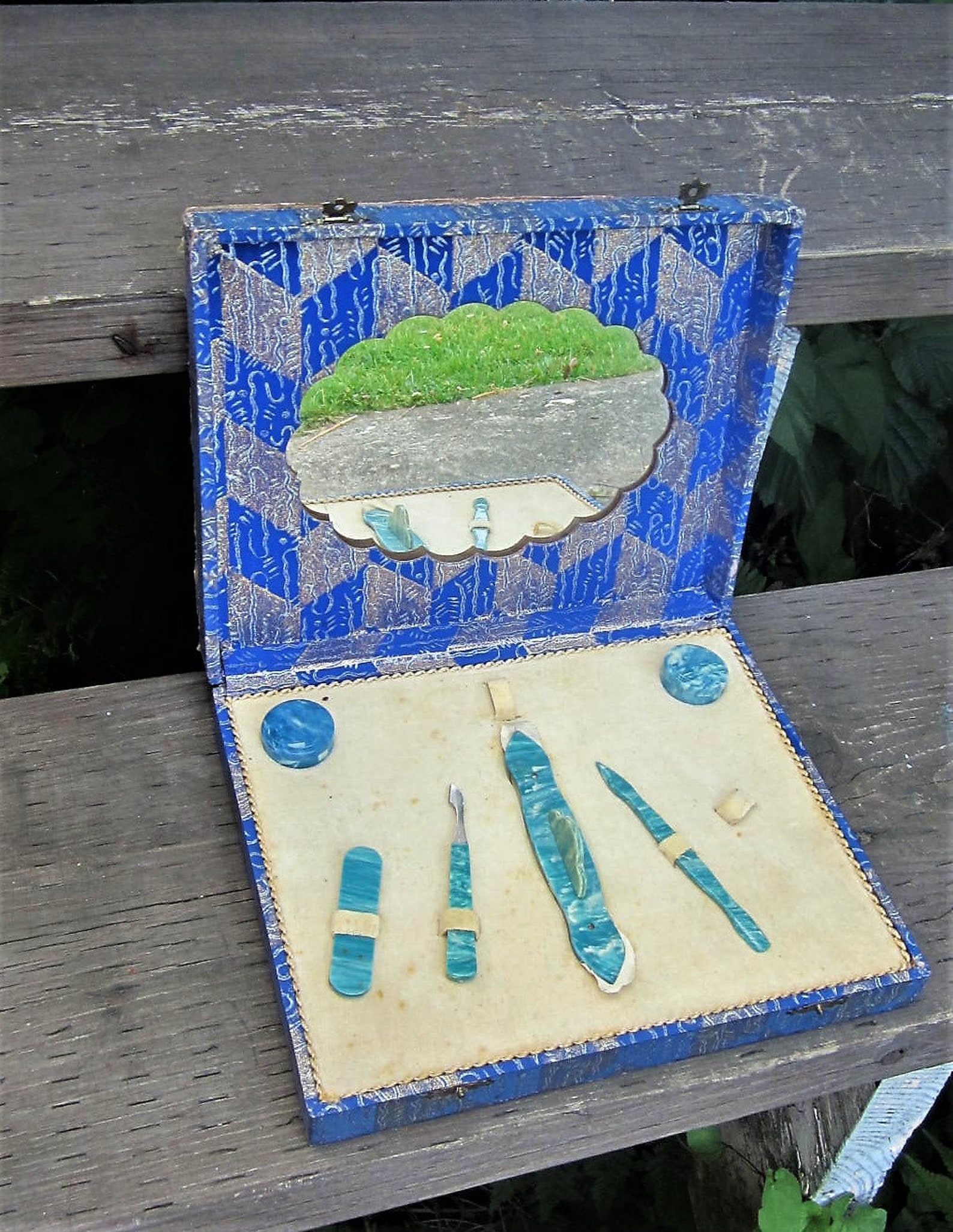 1930s Celluloid Manicure Set With Case German Manicure Set Art - Etsy