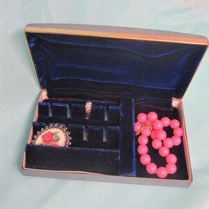 Blue Jewelry Case Blue Velvet 70s Jewel Travel Case Mele Style Case ...