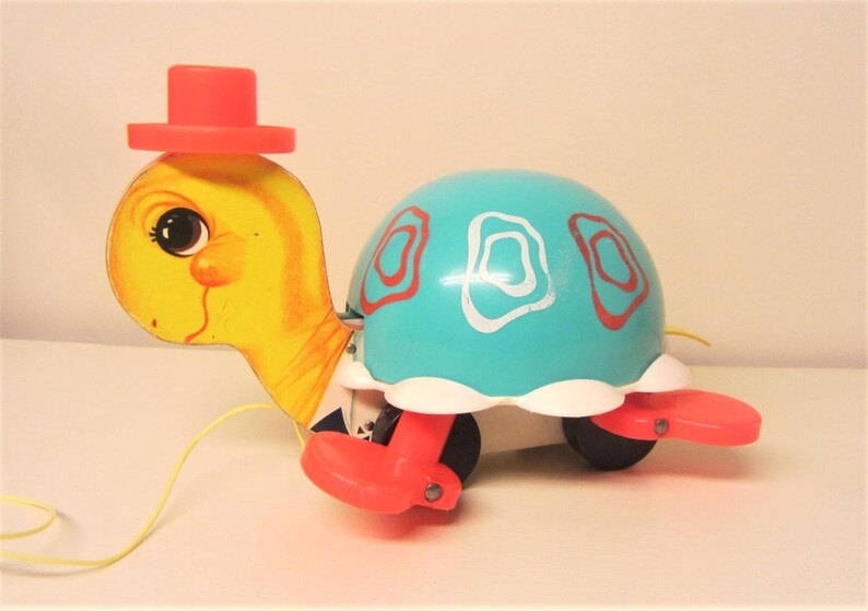 1962 Fisher Price Turtle 773 60s Pull Toy FP Tip Top Turtle - Etsy