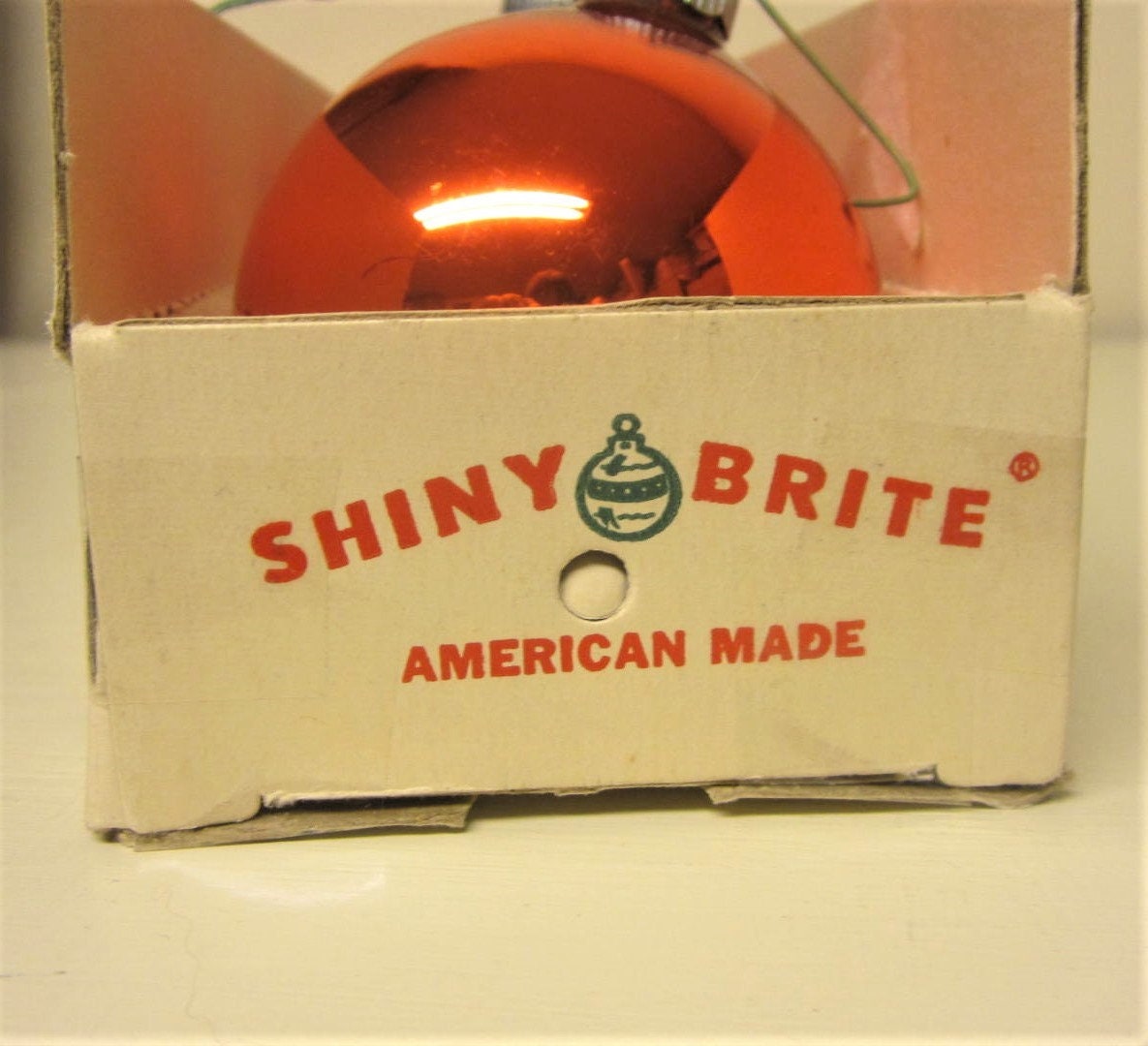 50s Shiny Brite Red Ornaments Set of 5 USA Glass Ball Ornaments Shiny ...