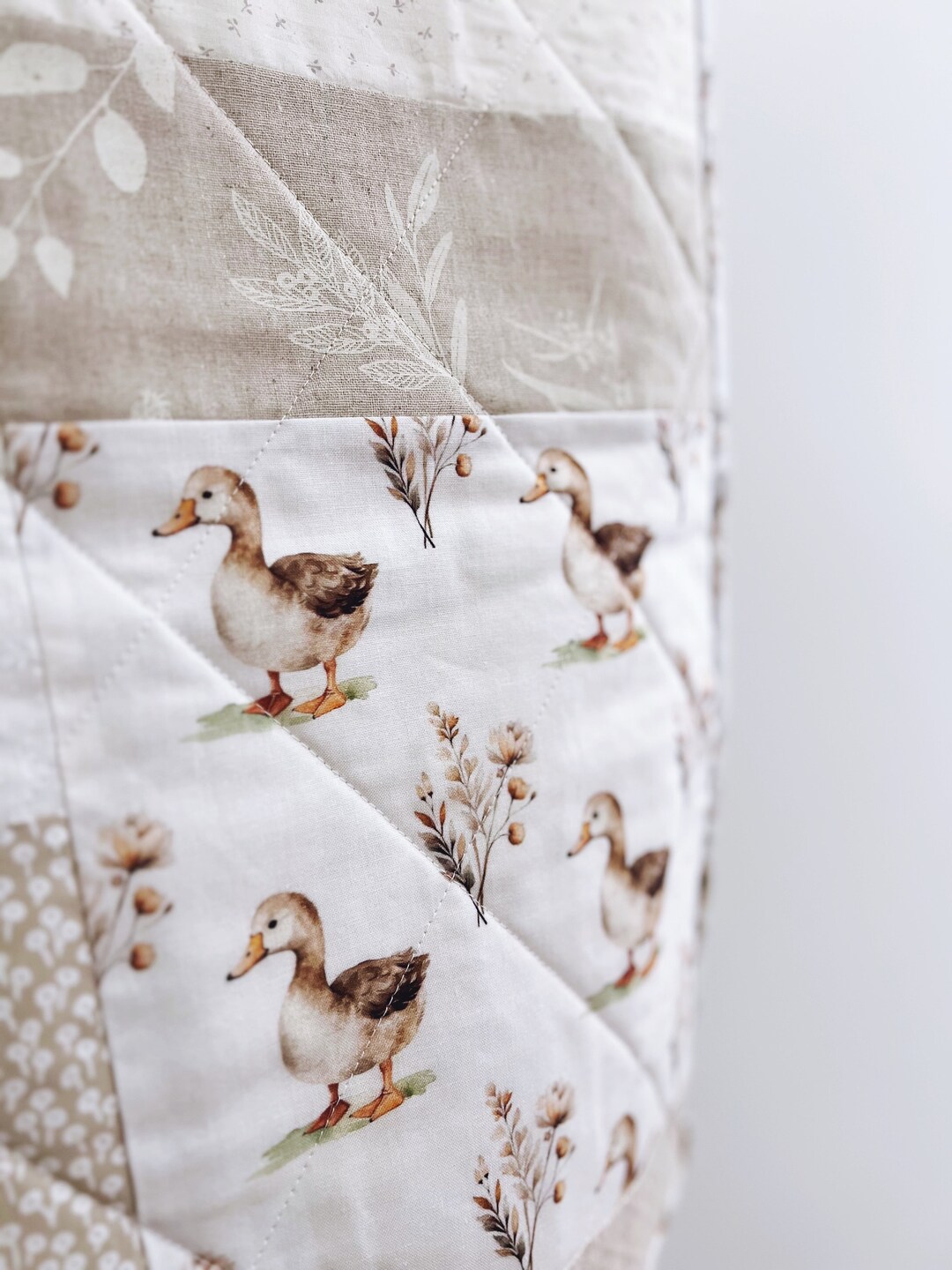 Baby Quilt -duck Goose Quilt, Handmade Quilt, Baby Blanket, Woodland ...