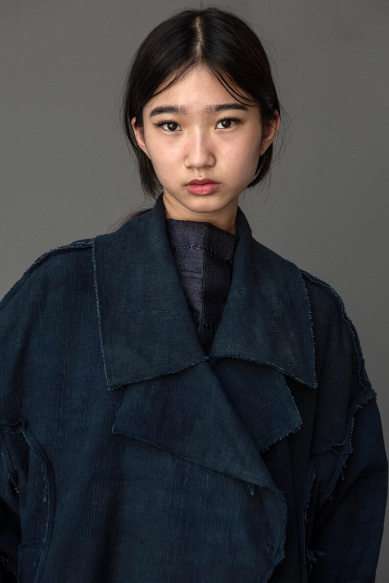 Indigo Dyed Hemp Jacket - Etsy