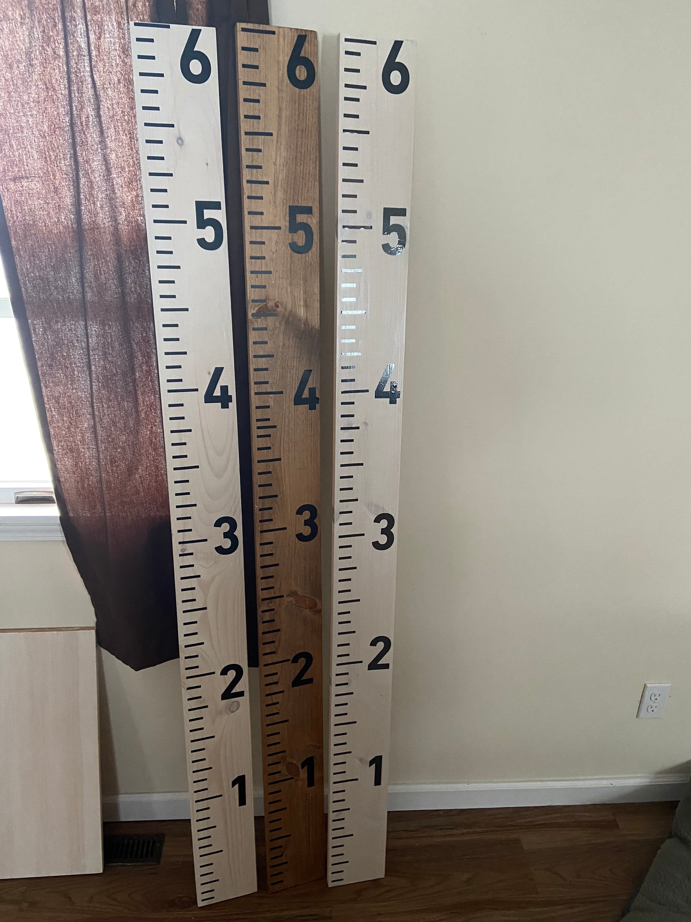 Growth Chart Wooden Ruler Height Marker Wood Growth - Etsy