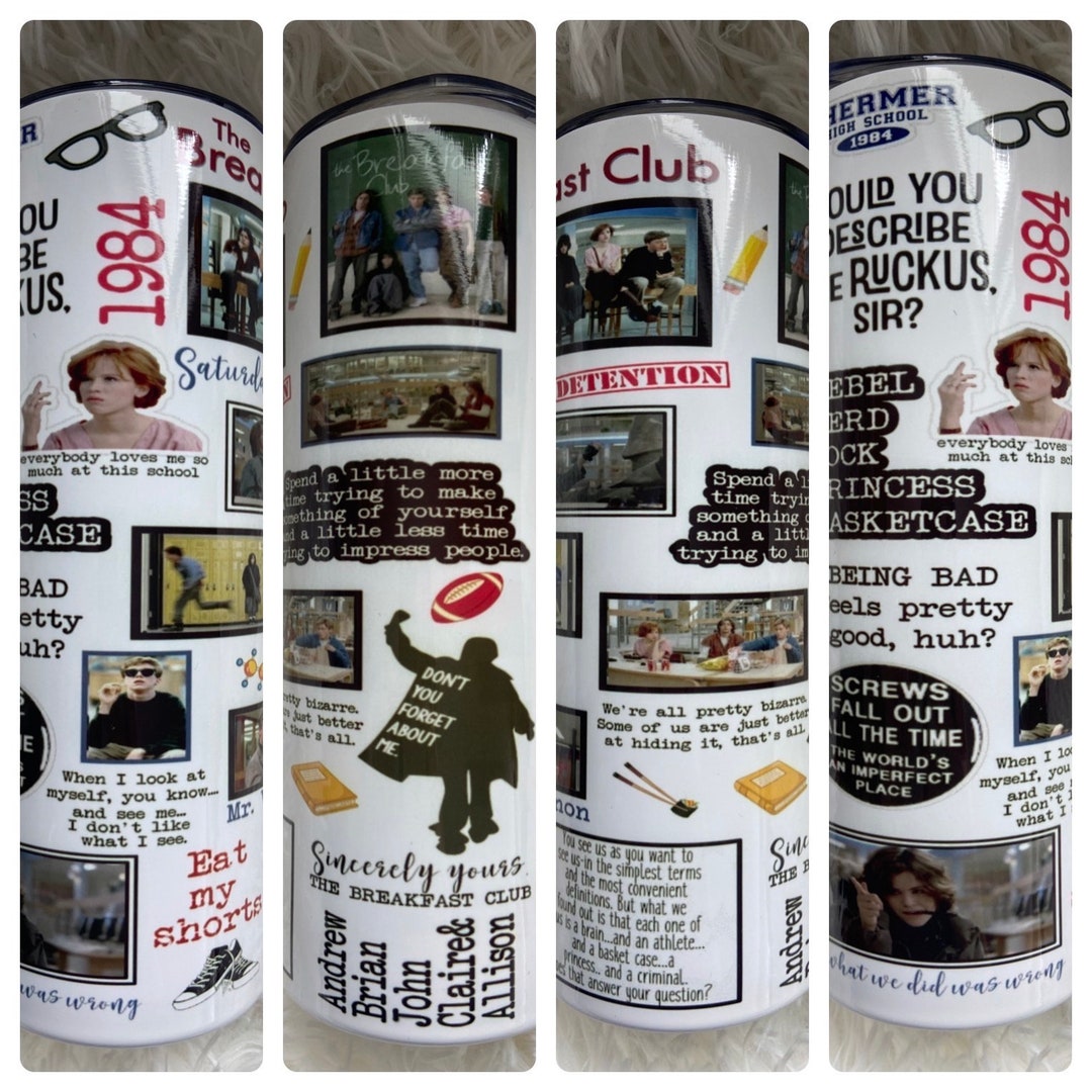 Breakfast Club Tumbler | Collage | Movie | Cult Classic | Skinny ...