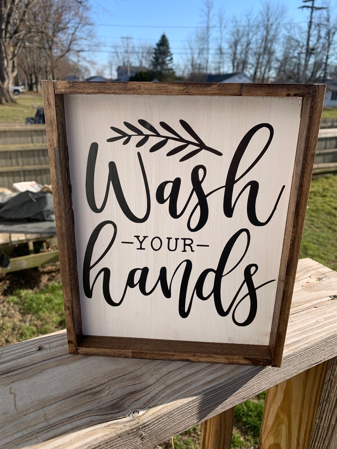 Wash Your Hands Framed Home Decor Bathroom Sign Bathroom - Etsy