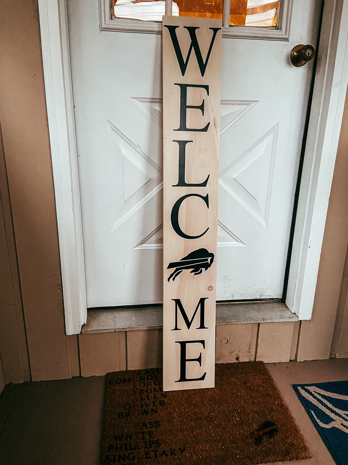 Welcome Buffalo Bills Sign | Buffalo Bills | Porch Sign | Front Porch ...
