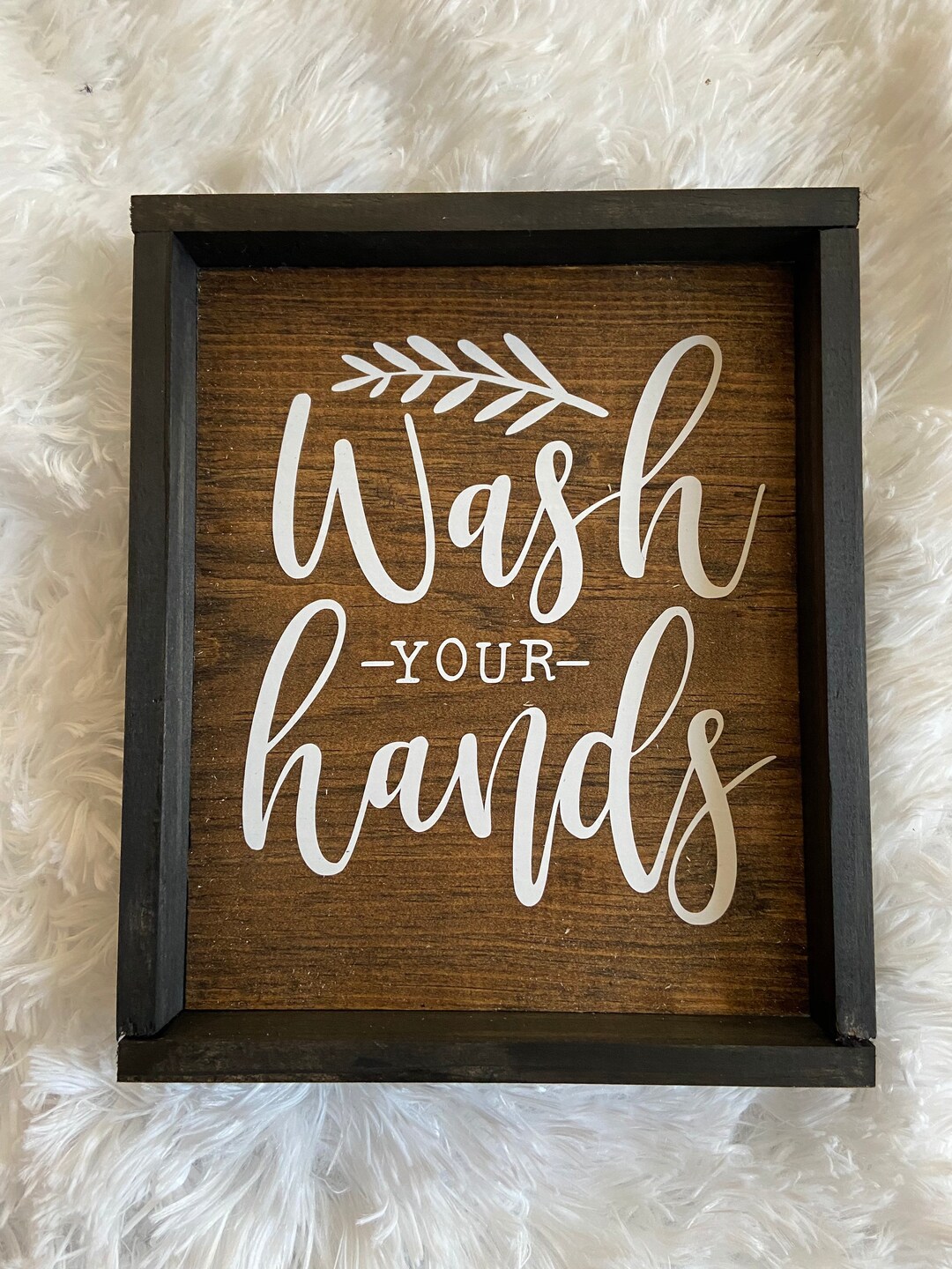 Wash Your Hands Framed Home Decor Bathroom Sign Bathroom Decor Hands ...