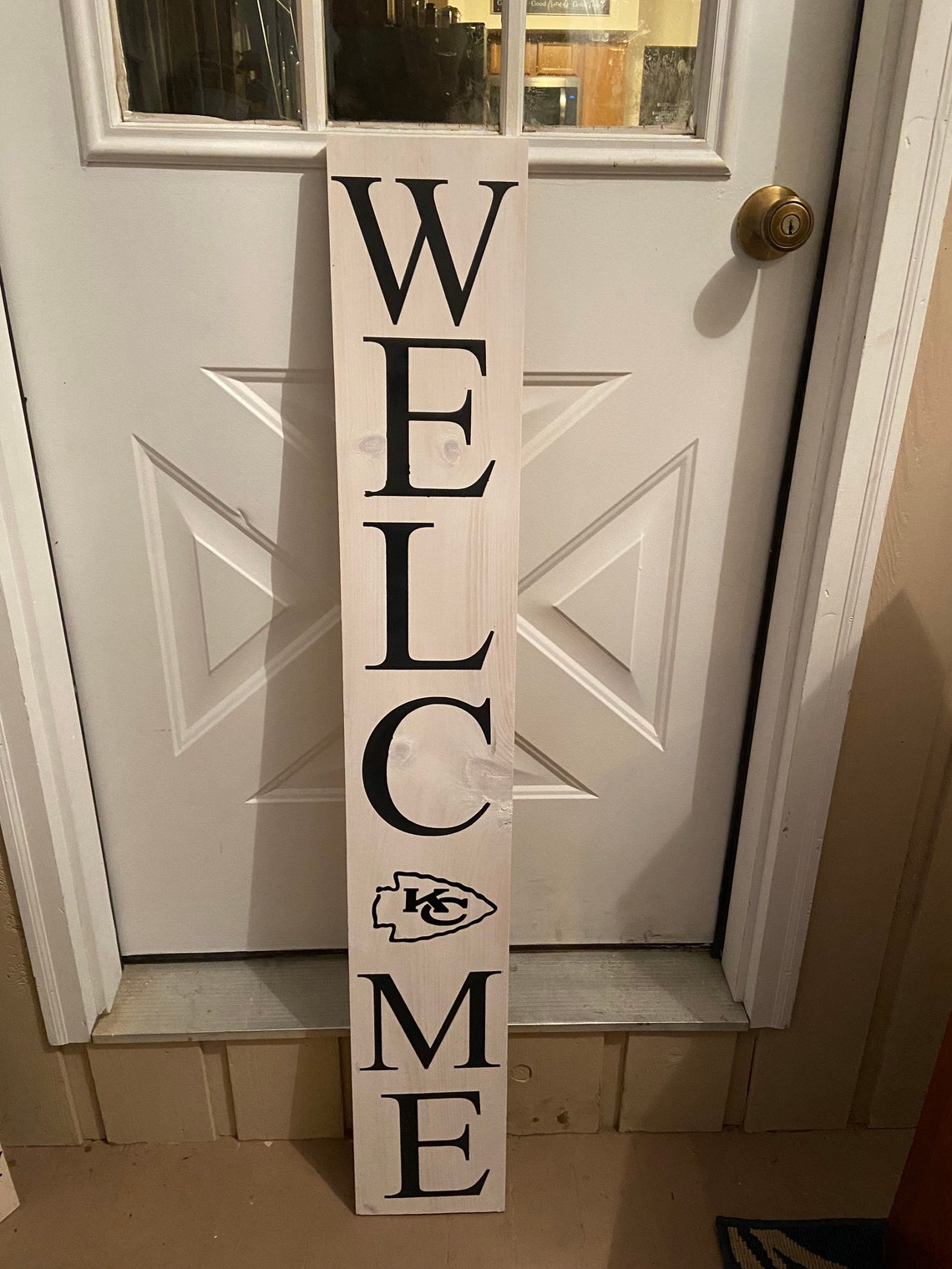 Welcome Kansas City Chiefs Sign | KC Chiefs | Porch Sign | Front Porch ...
