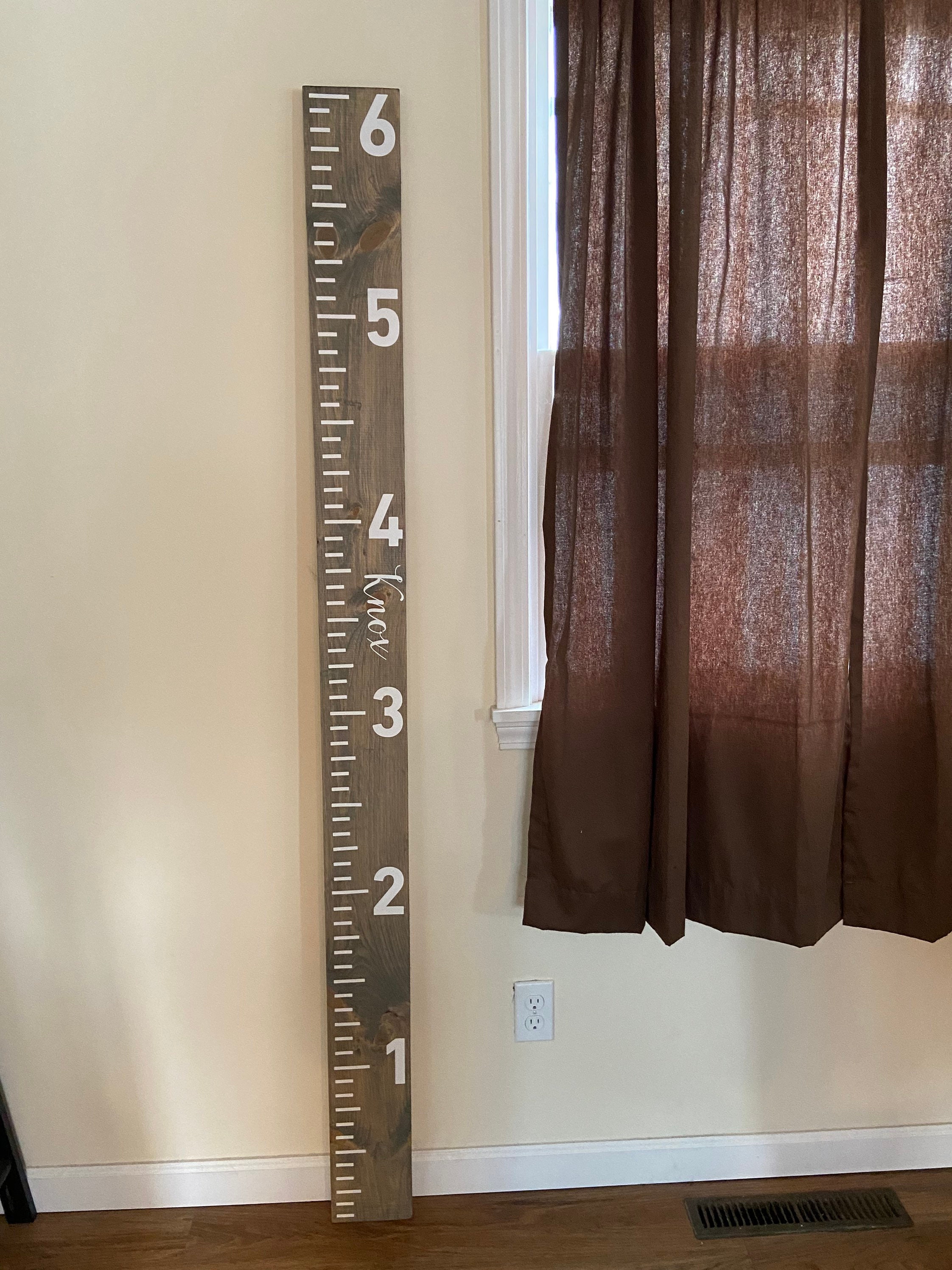 Growth Chart Wooden Ruler Height Marker Wood Growth - Etsy