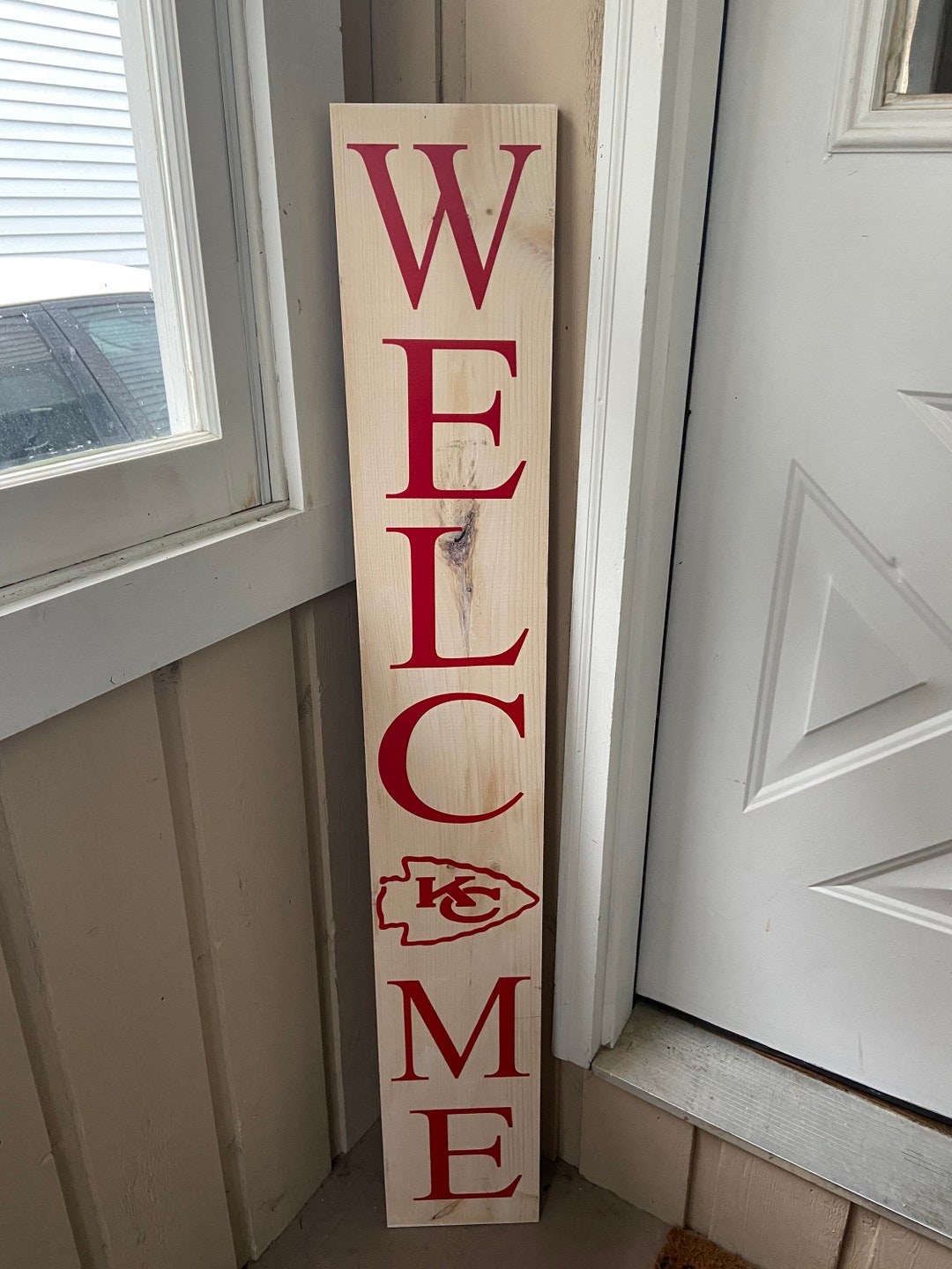 Kansas City Chiefs Welcome Sign | Chiefs Sign | Football Sign | KC ...