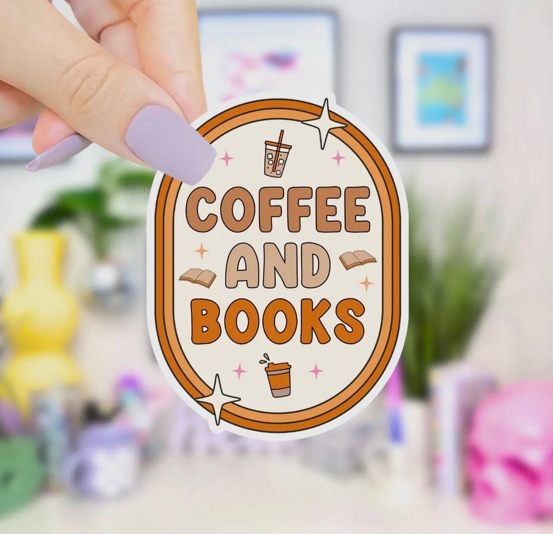 Coffee and Books Sticker | Coffee | Books | Sticker | Decal - Etsy