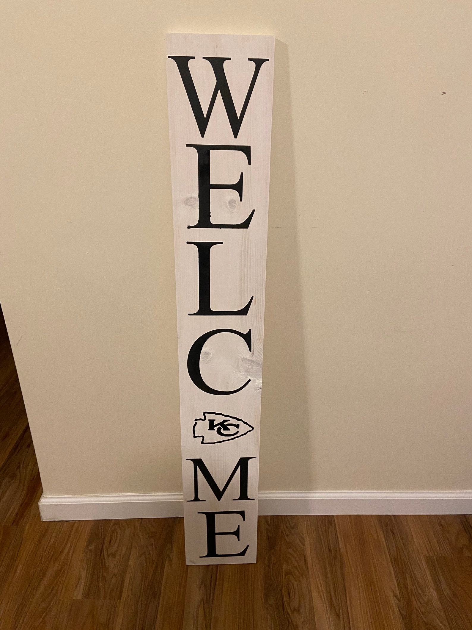 Welcome Kansas City Chiefs Sign | KC Chiefs | Porch Sign | Front Porch ...