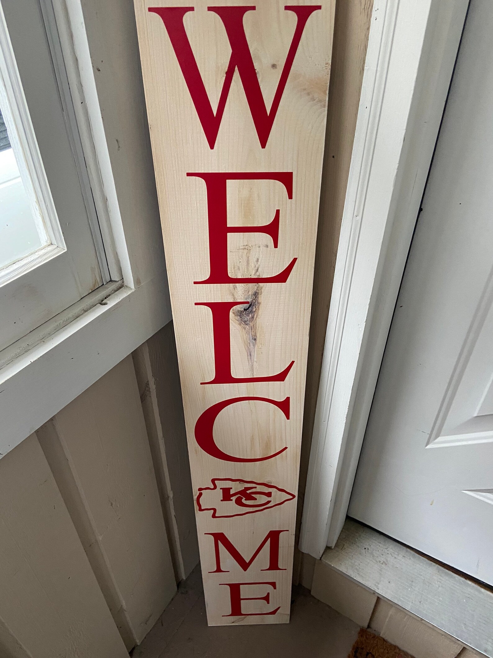 Kansas City Chiefs Welcome Sign Chiefs Sign Football Sign | Etsy
