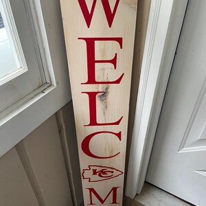 Kansas City Chiefs Welcome Sign | Chiefs Sign | Football Sign | KC ...