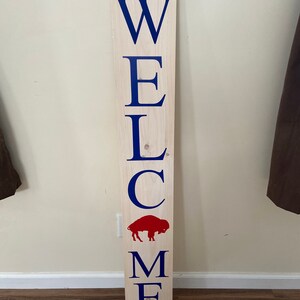 Buffalo Welcome Sign Throwback Buffalo Bills Buffalo Fan Porch Sign ...