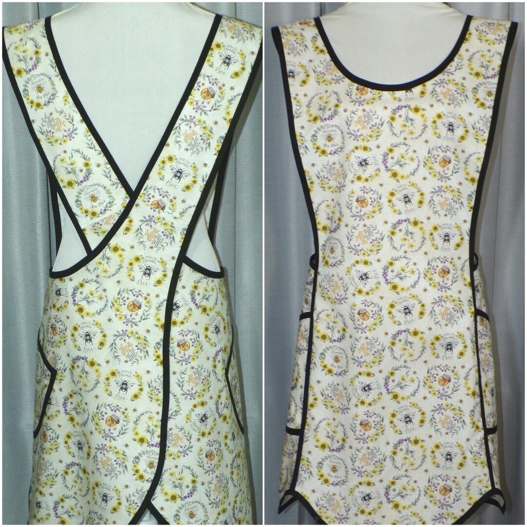 Cross Back Apron, Old Fashioned Apron, Cross Over Apron, Baking Apron ...