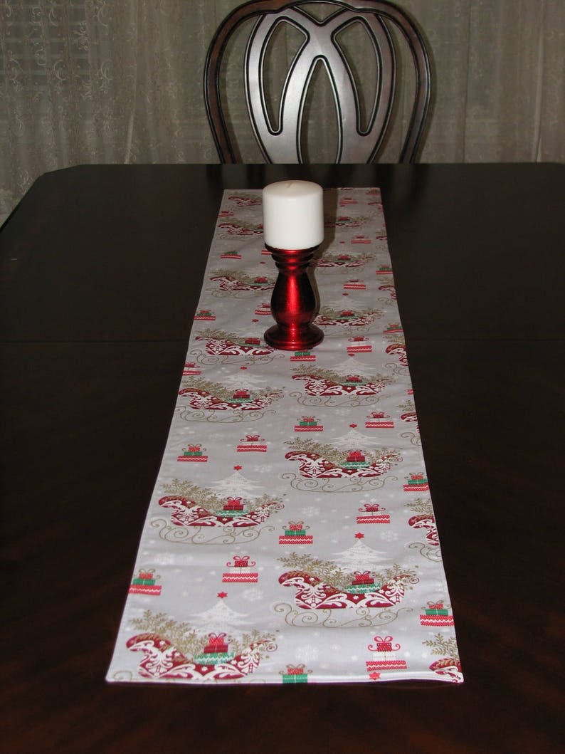 Holiday Table Runner Christmas Table Runner Gold Table - Etsy