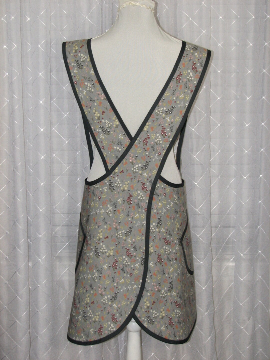 Pinafore Apron, Baking Apron, Aprons for Women, Cross Back Apron, Old ...