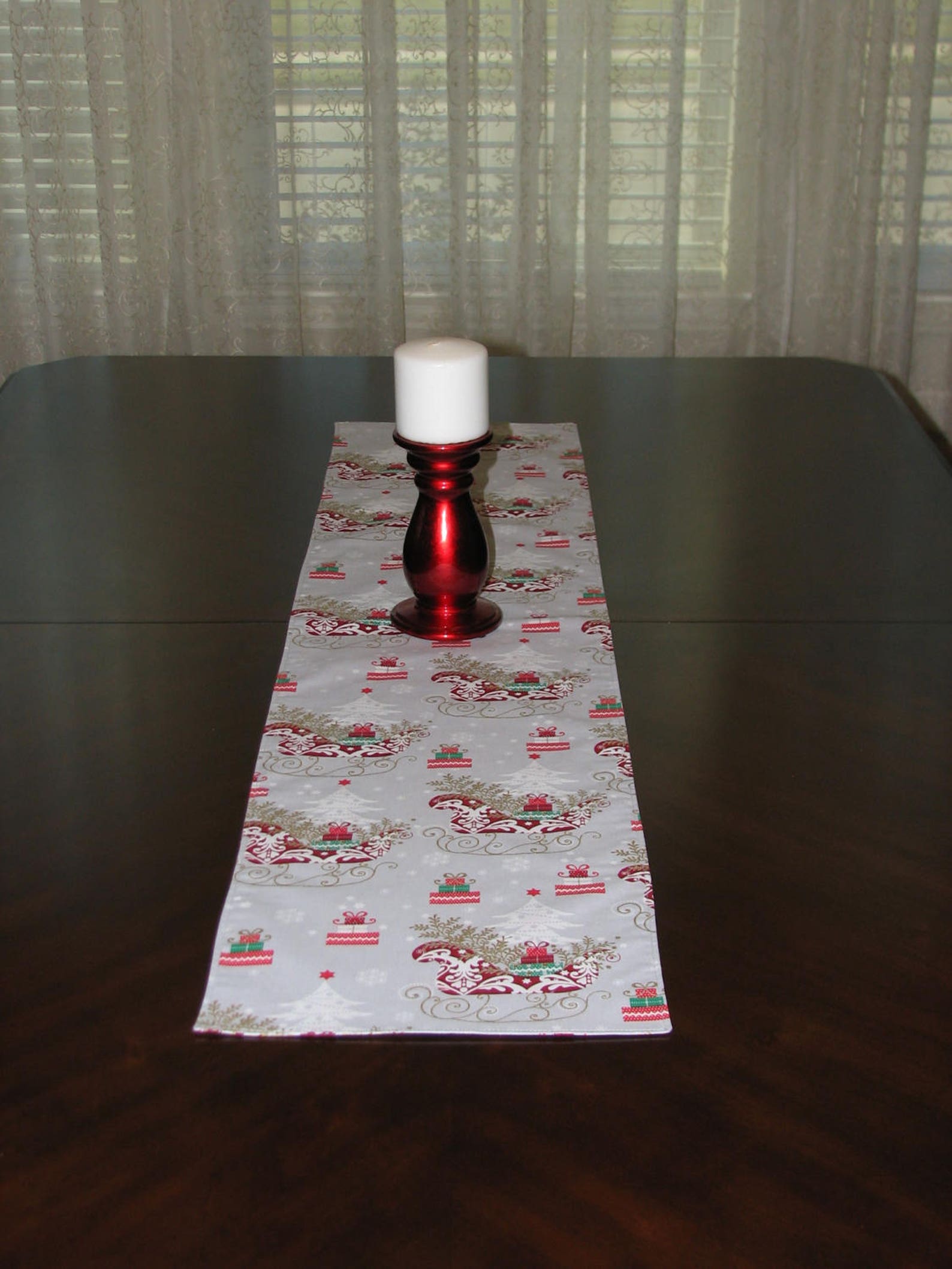 Holiday Table Runner Christmas Table Runner Gold Table - Etsy