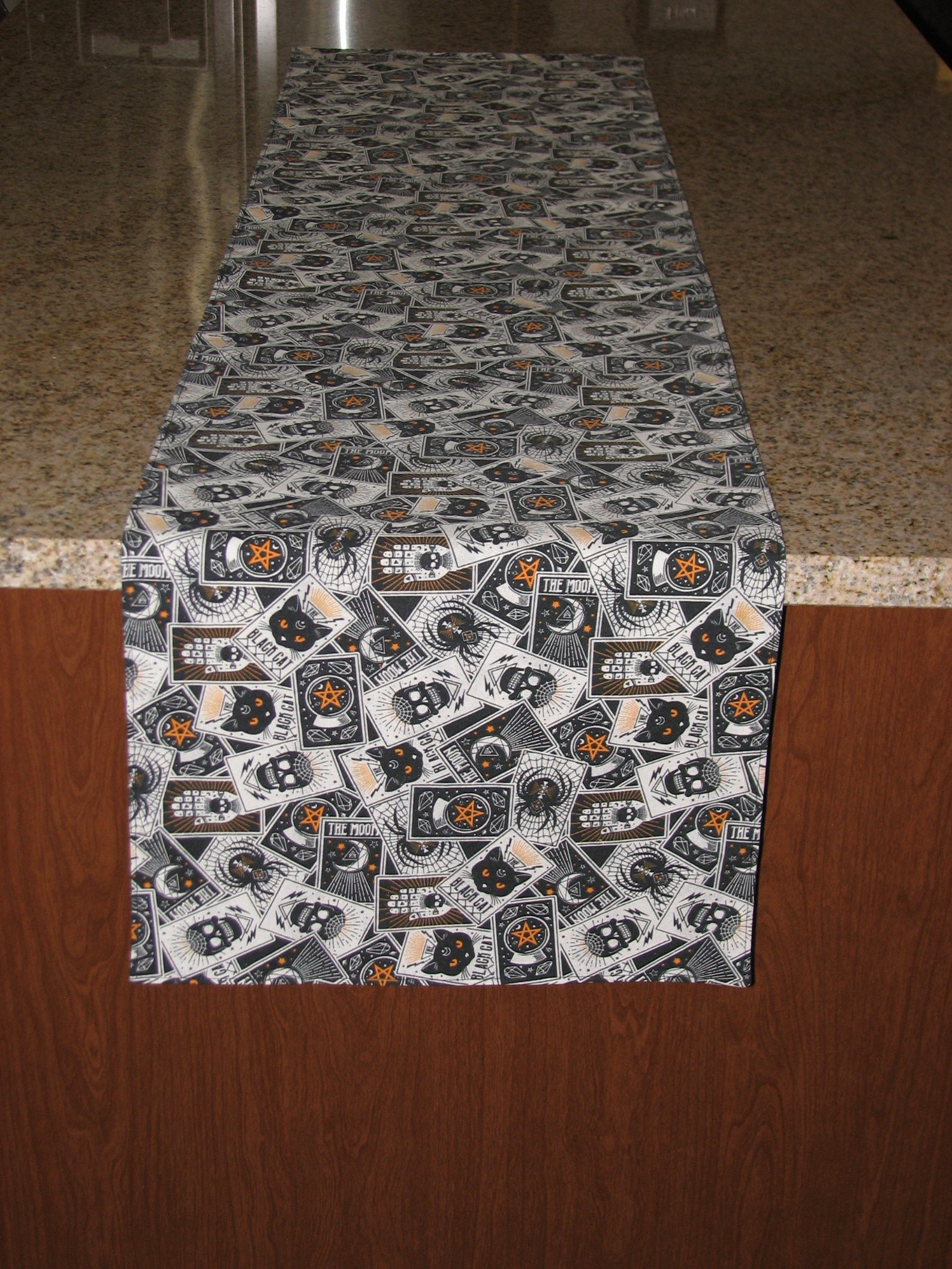 Halloween Table Runner Creepy Halloween Decor Black and | Etsy