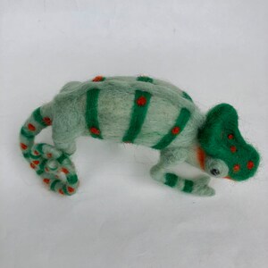 Chameleon, Needle Felt Lizard, Needle Felt Animal, Rain Forest - Etsy