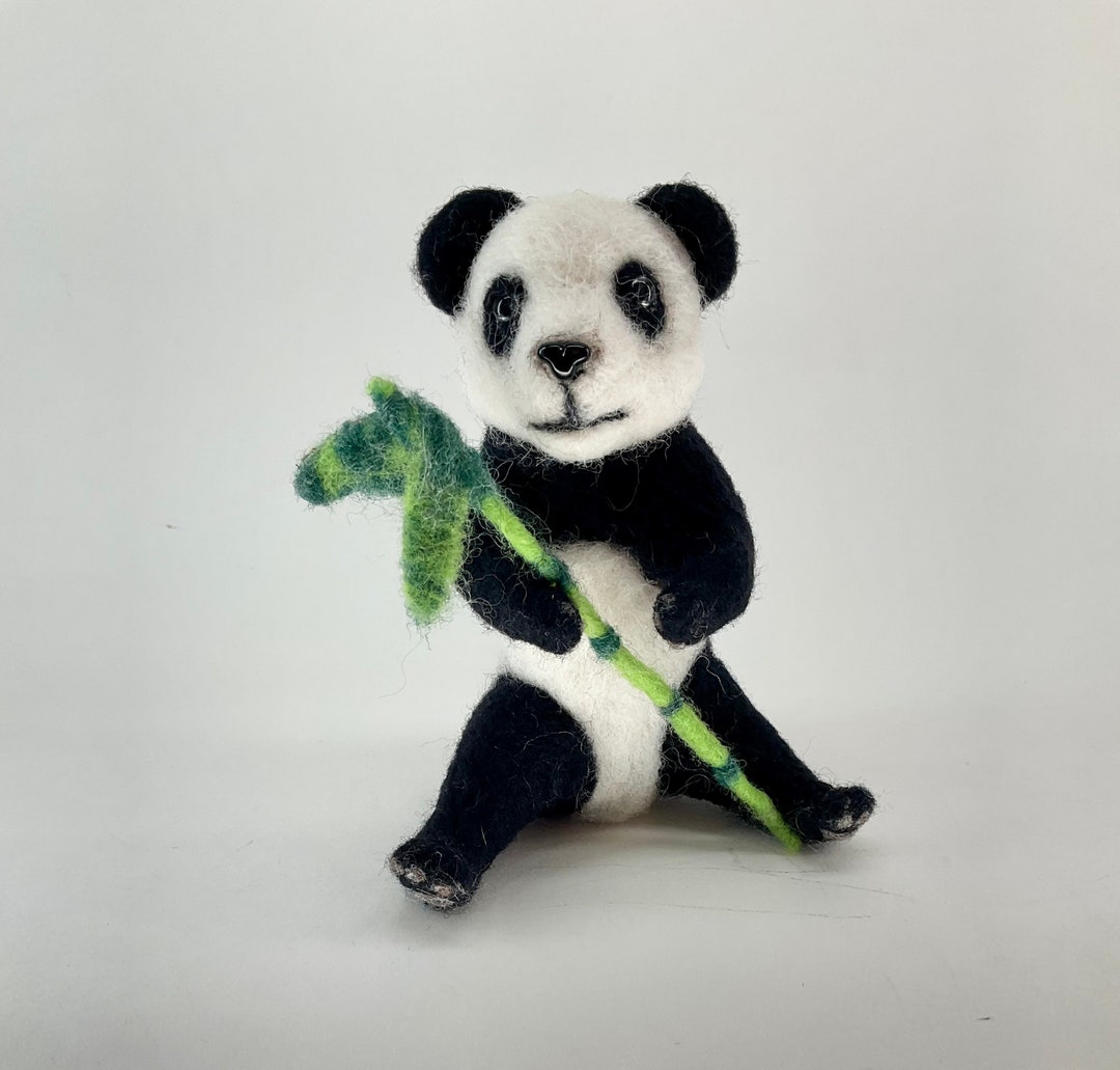 Panda Bear, Needle Felted Panda - Etsy