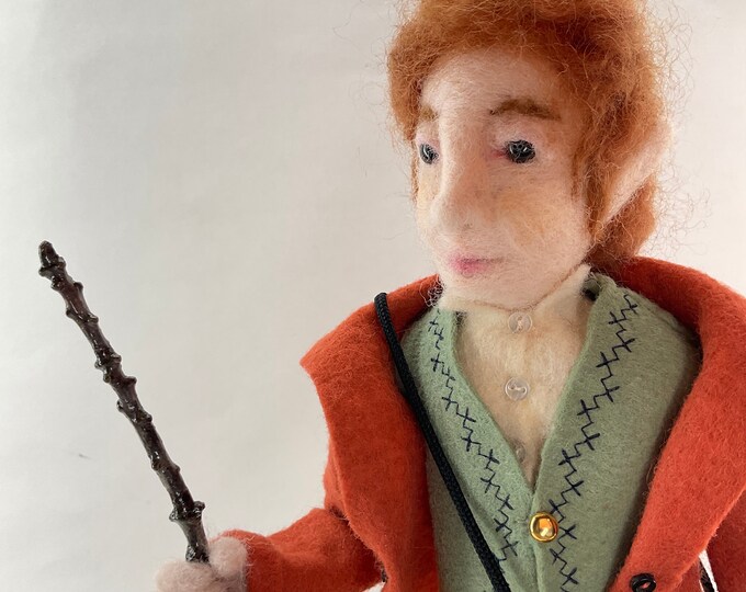 Hobbit, Bilbo Baggins, Needle Felt Hobbit, Tolkien Inspired Figure - Etsy