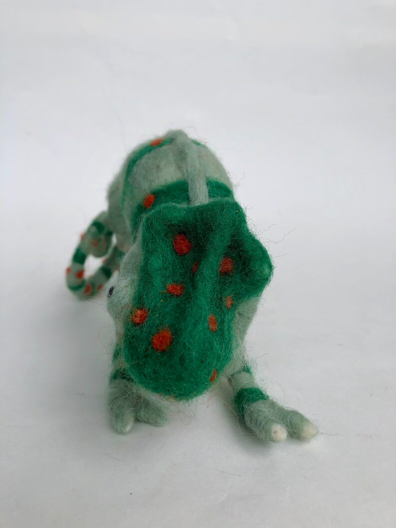 Chameleon, Needle Felt Lizard, Needle Felt Animal, Rain Forest - Etsy
