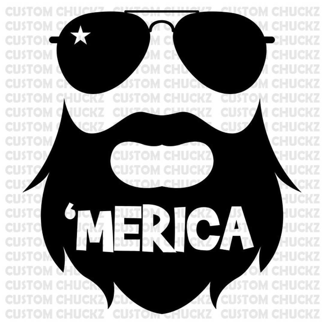 Bearded American File Png Vector Eps SVG Clip Art Shirt - Etsy