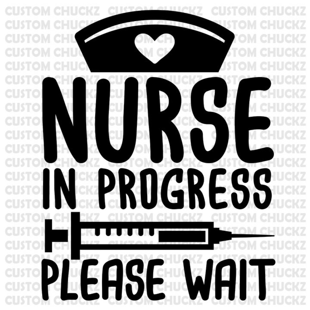 Nurse in Progress Please Wait File Png Vector Nursing - Etsy